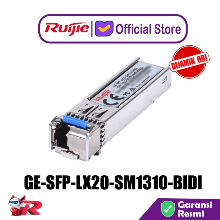Jual Ruijie GE-SFP-LX20-SM1310-BIDI DDM Simplex LC SMF Transceiver Module | Shopee Indonesia