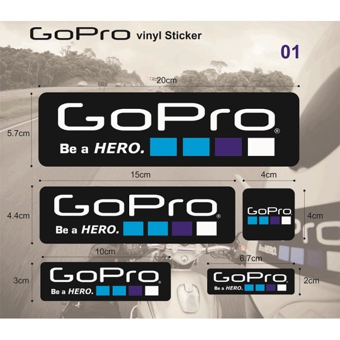 Jual STICKER CUTTING STIKER /Stiker Gopro Set untuk helm/motor agv kyt ...