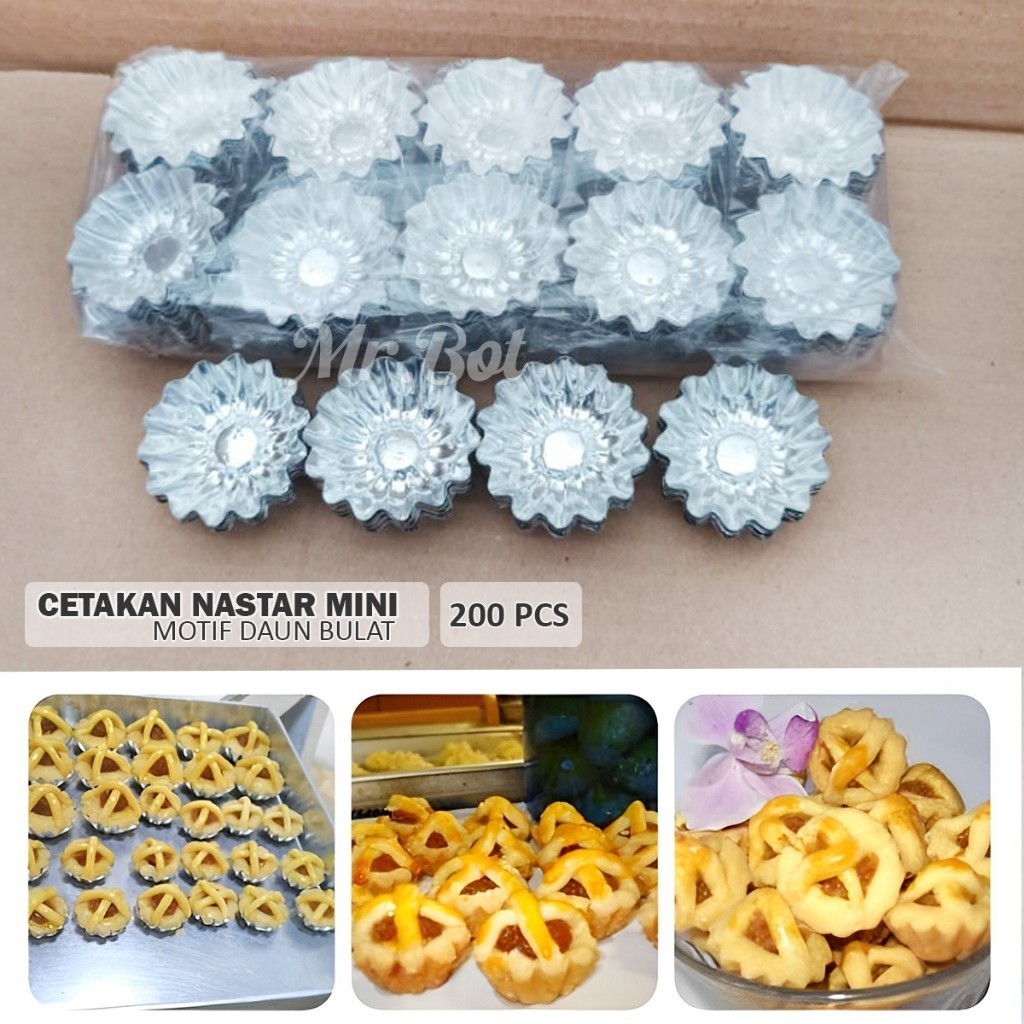 Jual 40 pcs Cetakan Kue Nastar Mini Motif Bunga Daun | Shopee Indonesia