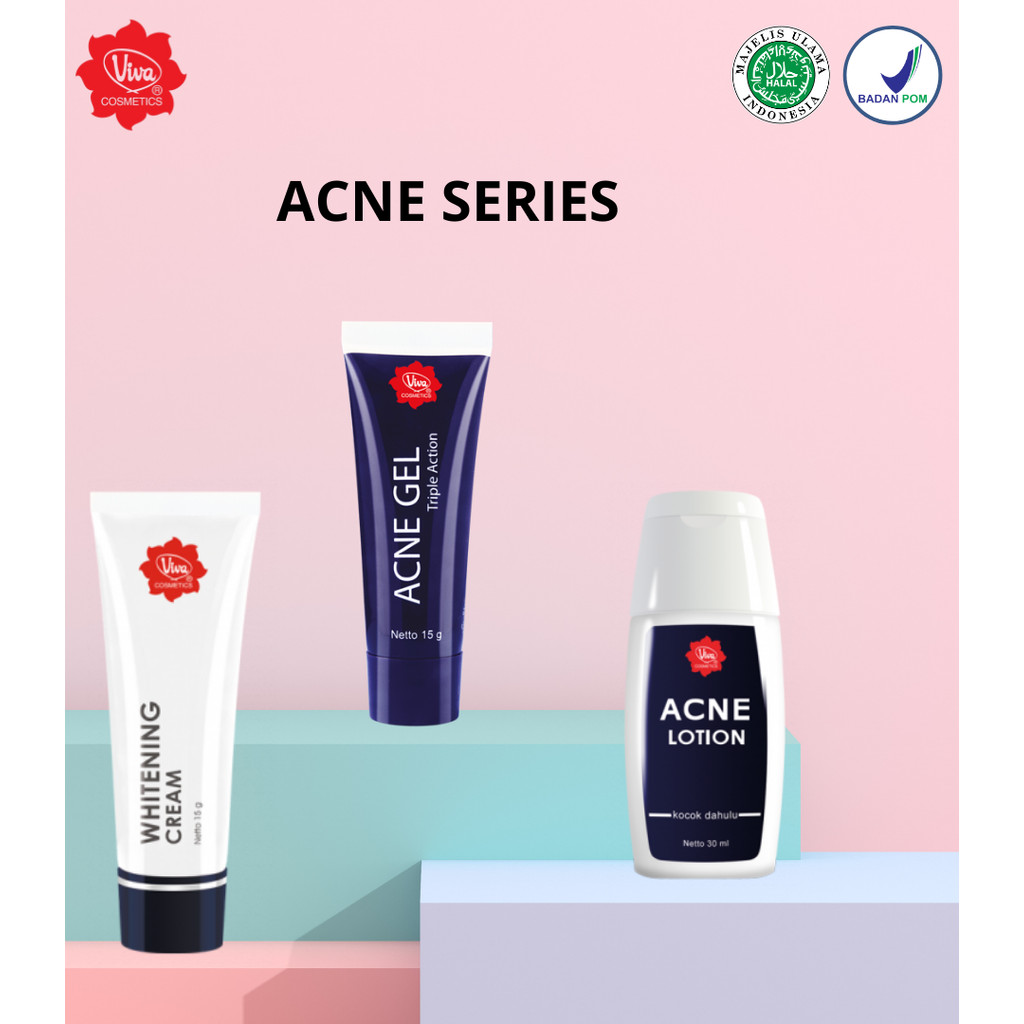 Jual Viva Acne Gel Triple Action 15g | Lotion 30 ml | Whitening Cream ...