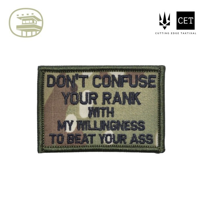 Jual Offbase Dont Confuse Your Rank Morale Multicam Patch FOG | Shopee ...