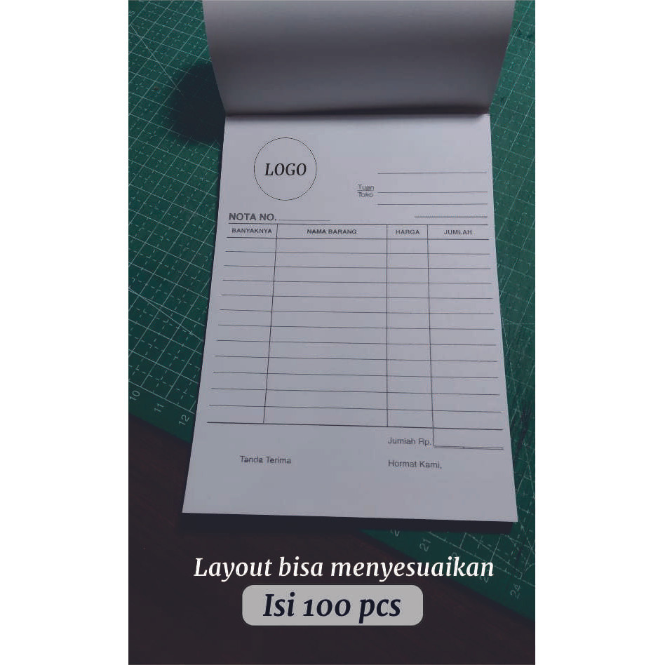 Jual Cetak Nota Belanja Warung - Bahan HVS 1 warna - Hitam | Shopee ...