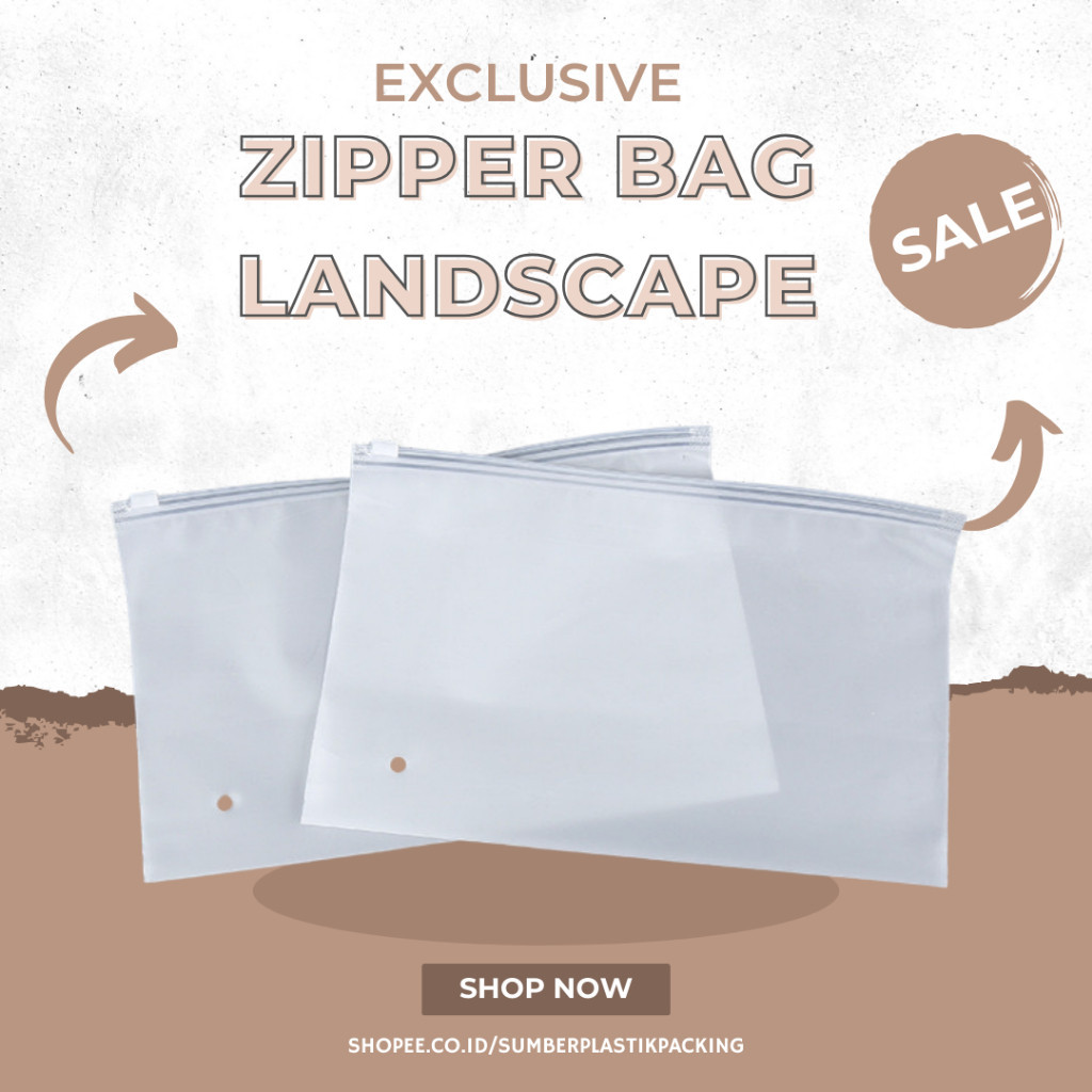 Jual Zipper Bag Landscape Mate/Doff | Zipper Bag Fashion | Zipperlock ...
