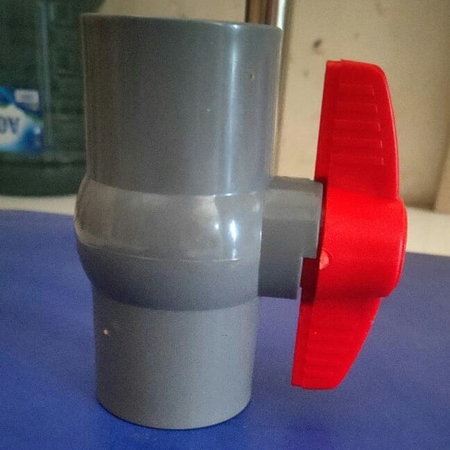 Jual Ball Valve PVC 1 1/2 " inch UNNU Stop Kran Keran | Shopee Indonesia