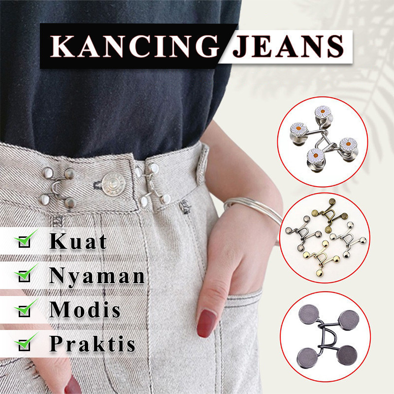 Jual Pengecil Jeans Kancing Kait Gesper Denim Pinggang Kancing Yang ...