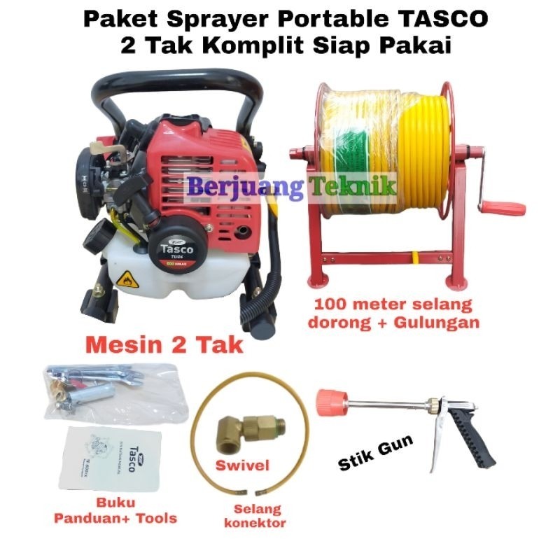 Jual Mesin Sprayer Portable 2 Tak TASCO TU 26 komplit selang 100 meter ...