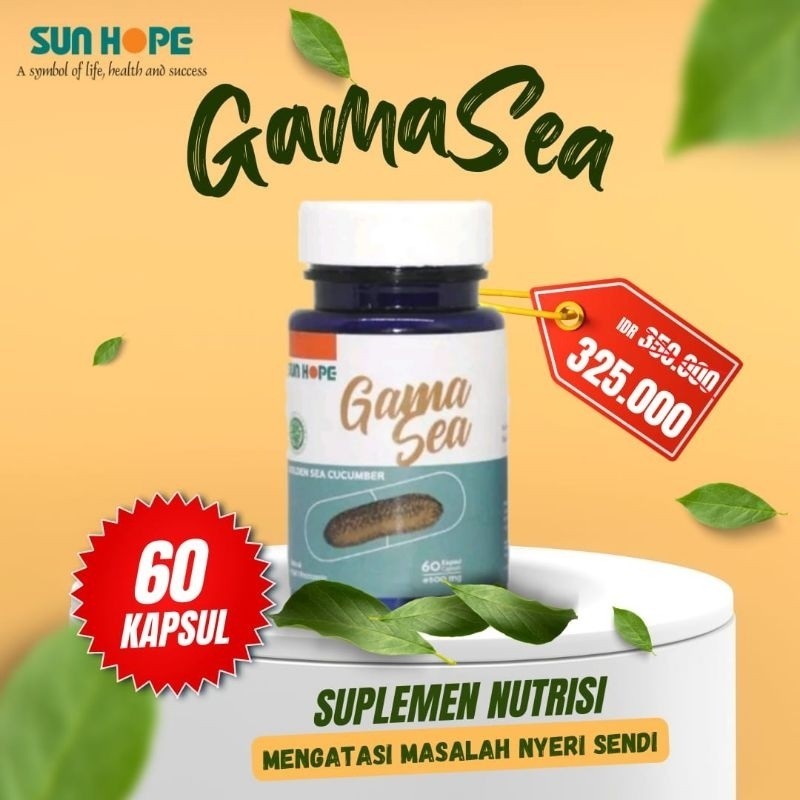 Jual Gama Sea GOLDEN SEA CUCUMBER - SUN HOPE Ekstrak Gamat 60 kapsul ...