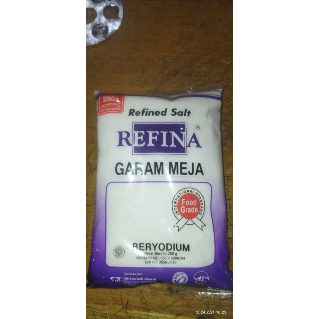 Jual Refina Garam meja halus kwalitas super 250gr | Shopee Indonesia
