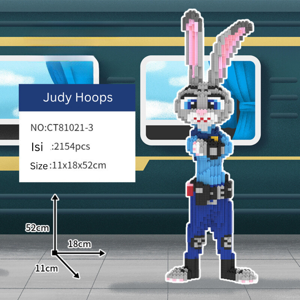 Jual Nano Blocks ZOOTOPIA JUDY HOPPS 3D Model, Mainan Blok Susun ...