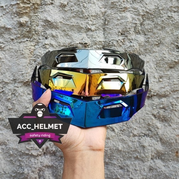 Jual SPOILER 3D IRIDIUM HELM KYT TTC / SPOILER KYT TT COURSE WARNA ...