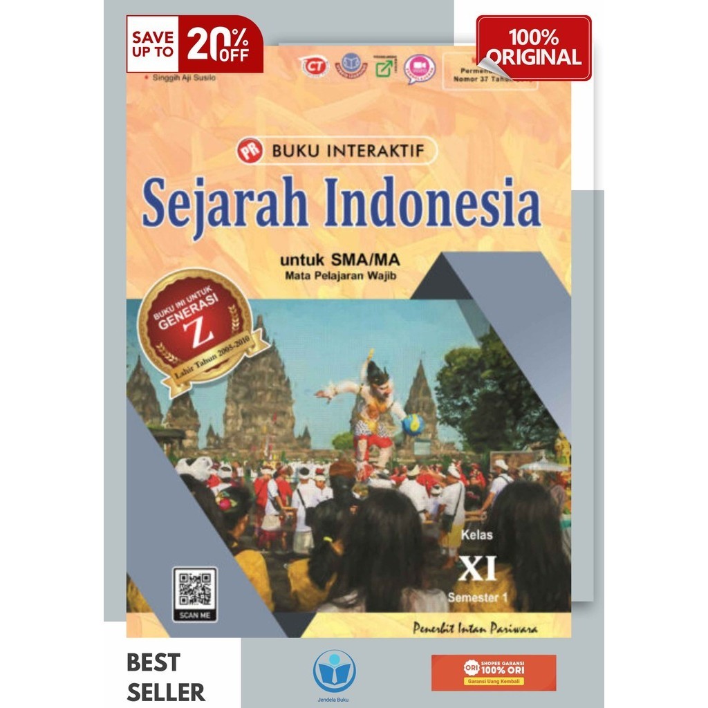 Jual Buku Pr/Lks Sejarah Indonesia K13 SMA/MA Kelas 11/XI Semester 1 Intan pariwara Tahun 2024 ...