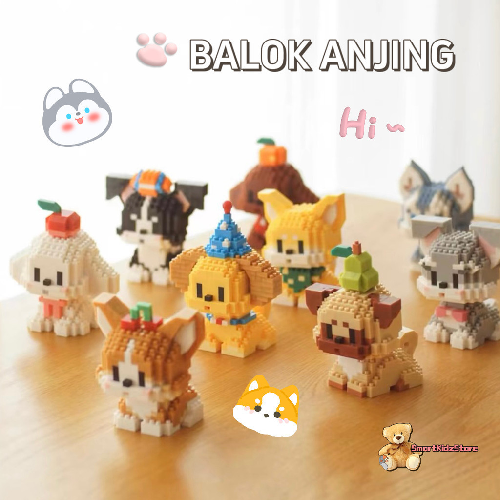 Jual Balok Toys Anjing Susun Mainan Balok Cute Dog Mainan Anak Edukasi ...