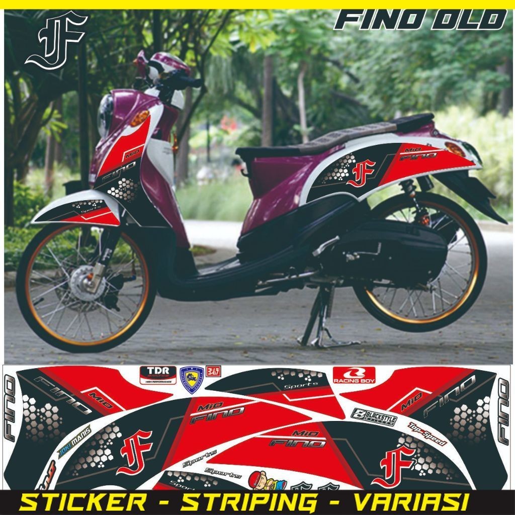 Jual VARIASI STIKER VARIASI MOTOR MIO FINO OLD CARBU STIKER FINO KARBU ...