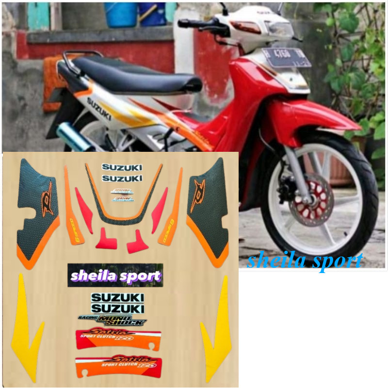 Jual Striping Suzuki Satria lumba R 2tak merah putih tahun 2000 2001 ...