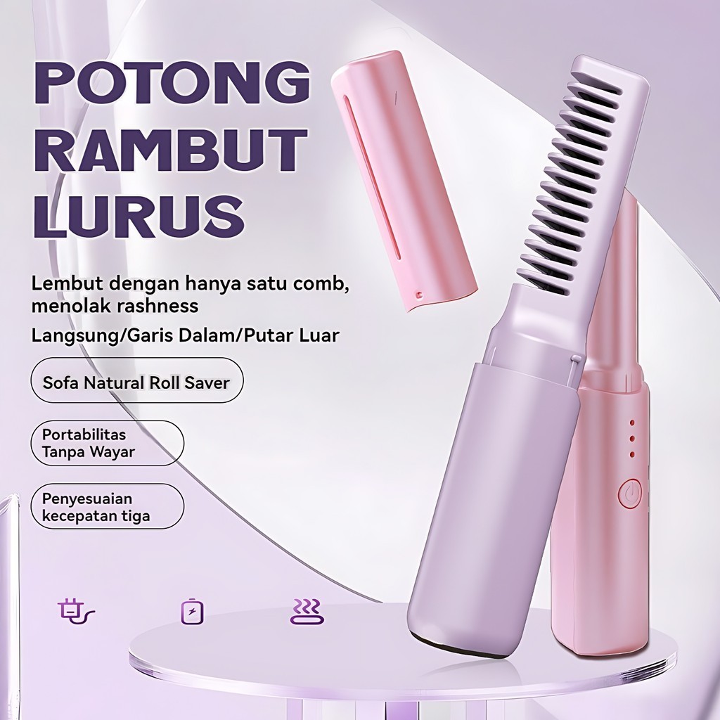 Jual Sisir Pelurus Rambut Listrik Pelurus Rambut Isi Ulang Pemanas ...