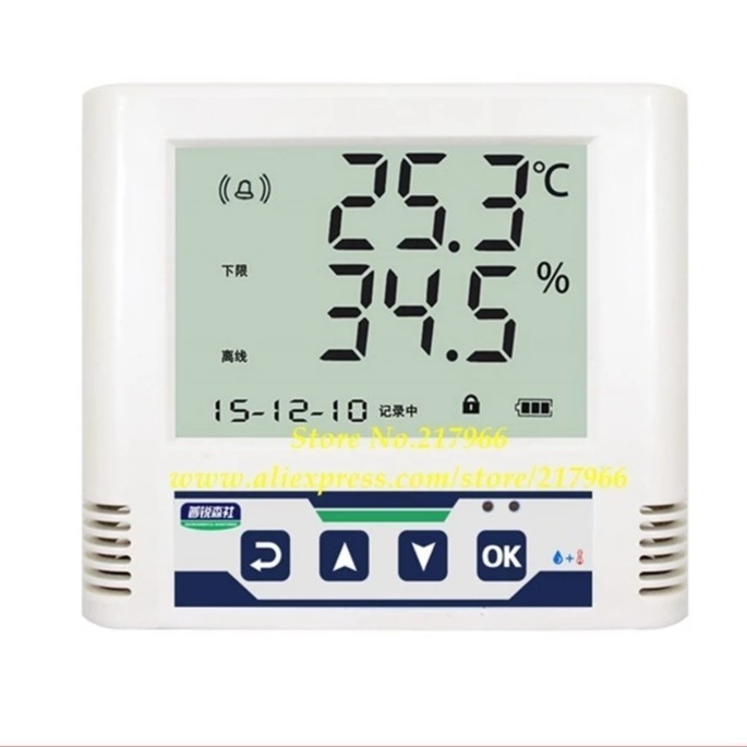 Jual Temperature and humidity sensor meter RS485 modbus recorder alarm ...