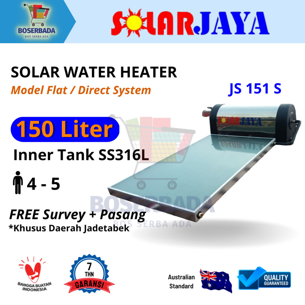 Jual SOLARJAYA - JS151 S Pemanas Air Surya / Solar Water Heater - 150 ...