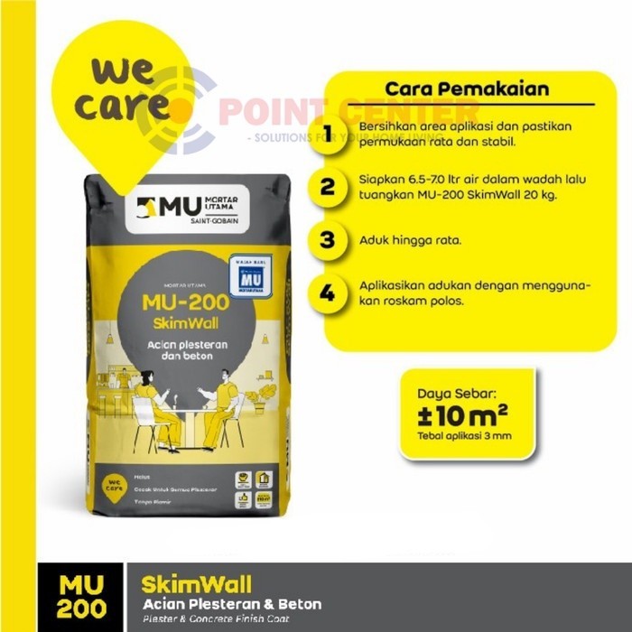 Jual TERHEMAT PROMO MORTAR UTAMA MU-200 SKIMWALL ACIAN PLESTERAN BETON ...