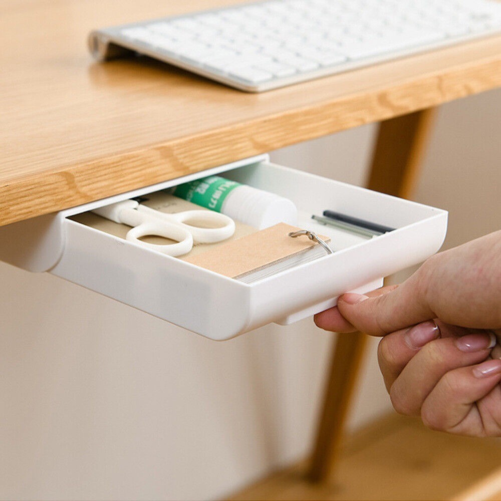 Jual Drawer Laci Box Tempel Serbaguna Bawah Meja Kotak Penyimpanan Mini ...