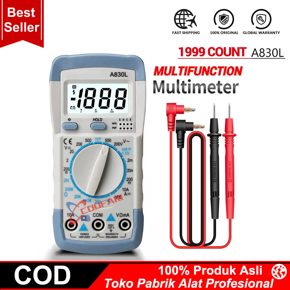 Jual Multimeter Digital Multitester Avometer Aneng A830L Alat ...