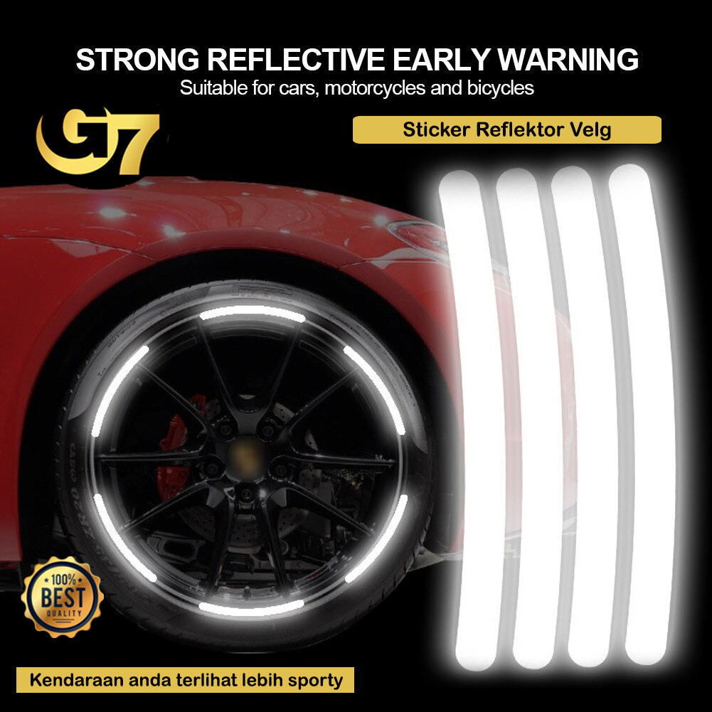 Jual Sticker Velg Mobil Motor Universal Reflektor Menyala Stiker Strip ...