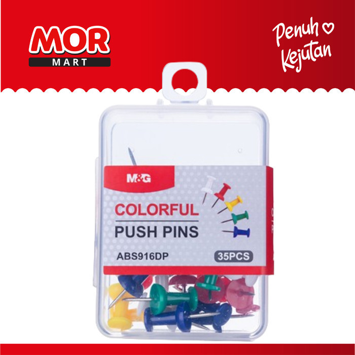 Jual M&G Colorful Push Pins 35's ABS916DP Paku Tusuk Kertas | Shopee Indonesia