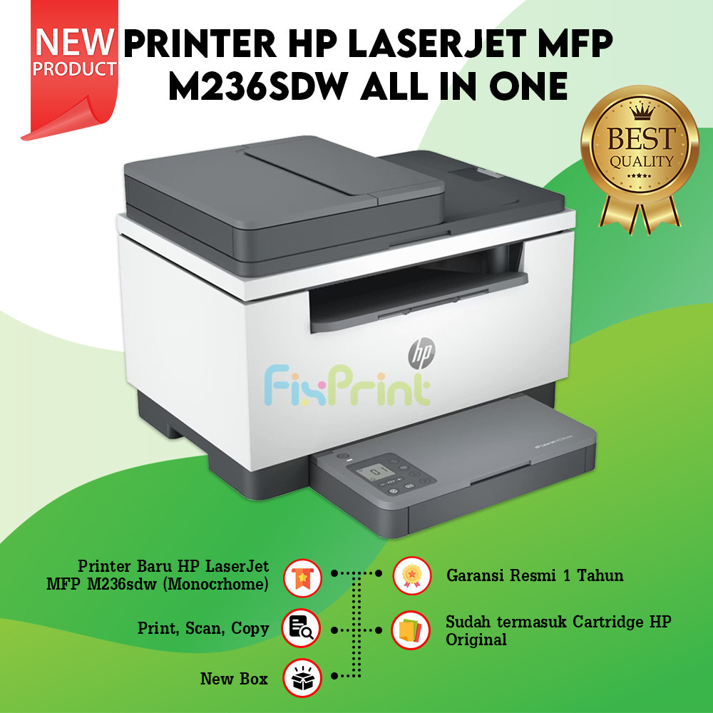 Jual Printer HP Laserjet MFP M236sdw Duplex Wifi Wireless All In One ...