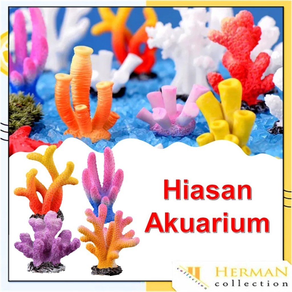 Jual HC Hiasan Aquarium Model Terumbu Karang Artificial Coral Fish Tank Decoration Ornamen ...