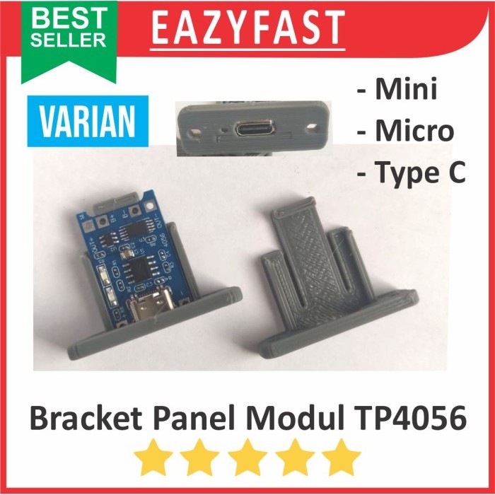 Jual Bracket Modul Charger TP4056 USB Mini Micro Type C Baterai Li-Ion ...
