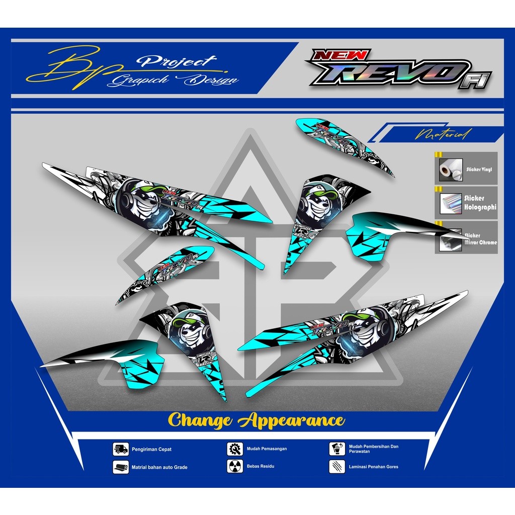 Jual STICKER STRIPING LIST VARIASI REVO FI NEW / REVO FIT INJEKSI ...