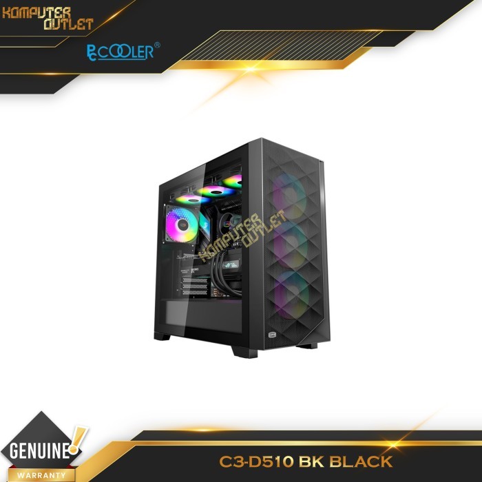 Jual PCCooler C3-D510 Casing Komputer | PC Cooler C3D510 ATX PC Case ...