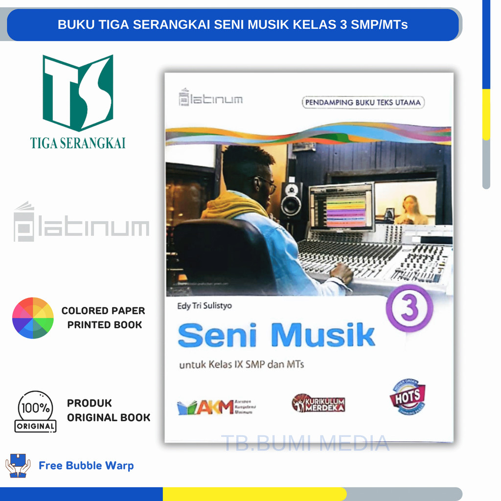 Jual Buku Tiga Serangkai untuk SMP Kelas 9 Seni Musik Kurikulum Merdeka PLATINUM | Shopee Indonesia