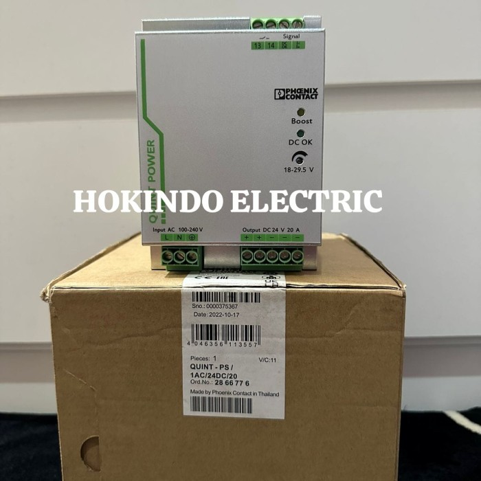 Jual POWER SUPPLY PHOENIX CONTACT QUINT-PS/1AC/24DC/20 2866776 ORIGINAL ...