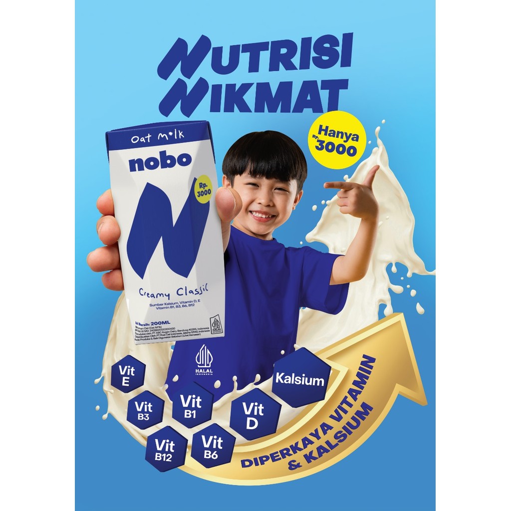 Jual Nobo Oat Milk Creamy Oat 200ml | Oatside Mini Susu | Shopee Indonesia