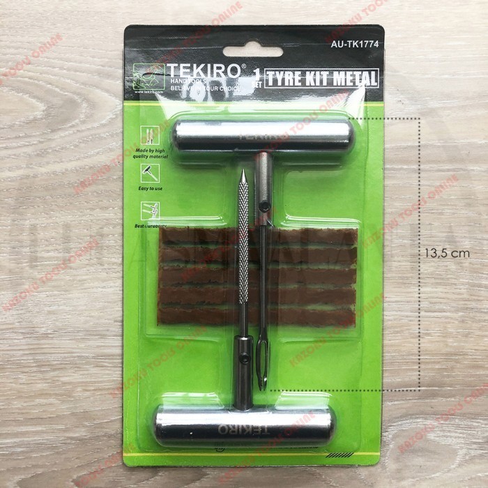 Jual Alat Tambal Ban Tubles Set Gagang Besi / Tyre Kit AU-TK1774 TEKIRO ...