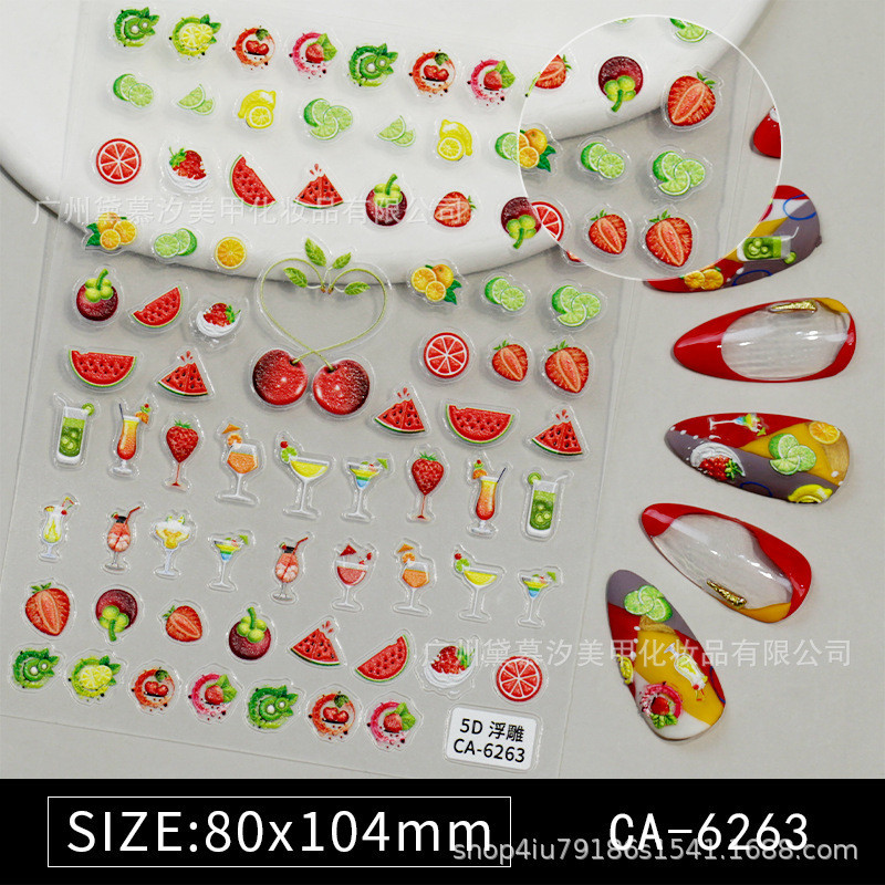 Jual Nail Decals 5D Sticker Nail Art Cartoon Cute | 5D Stiker Kuku ...