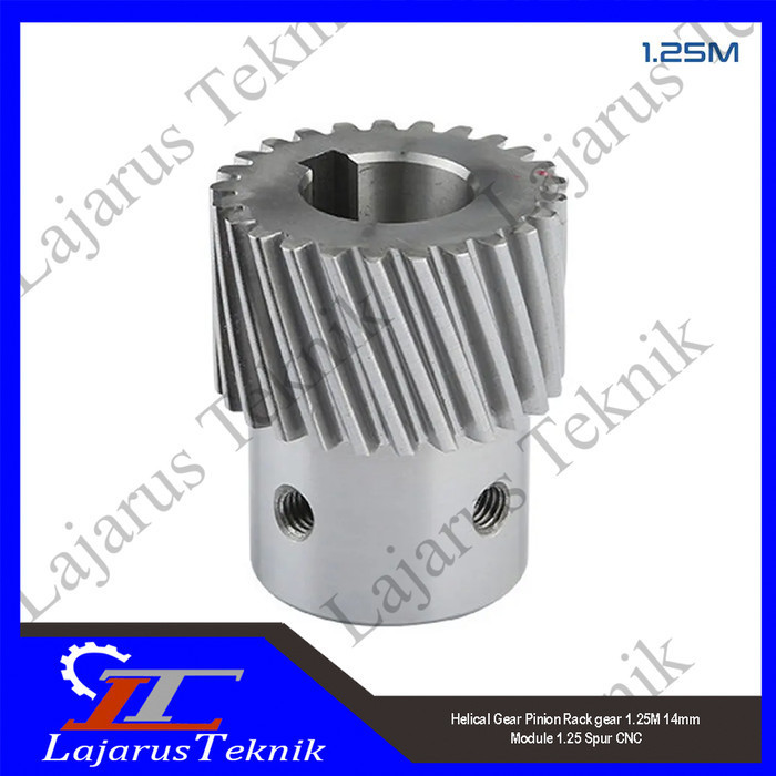 Jual Helical Gear Pinion Rack gear 30T 1.25M 14mm Module 1.25 Spur CNC ...