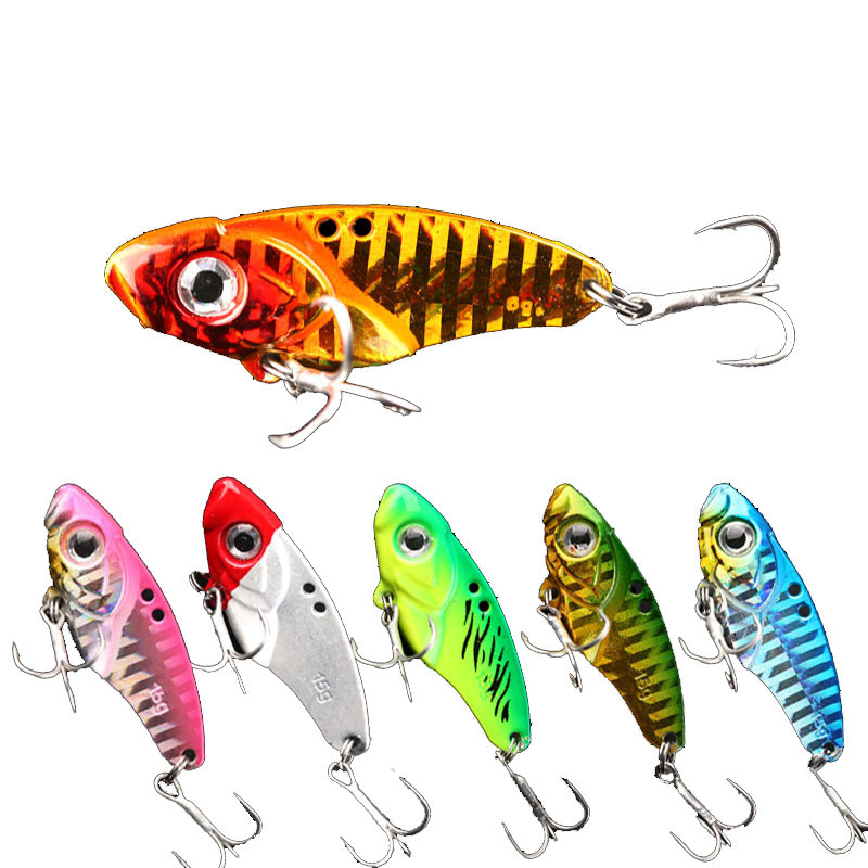 Jual LUC Fishing Spoon Lures Metal Spinner Spoon Blade Untuk Bass VIB ...