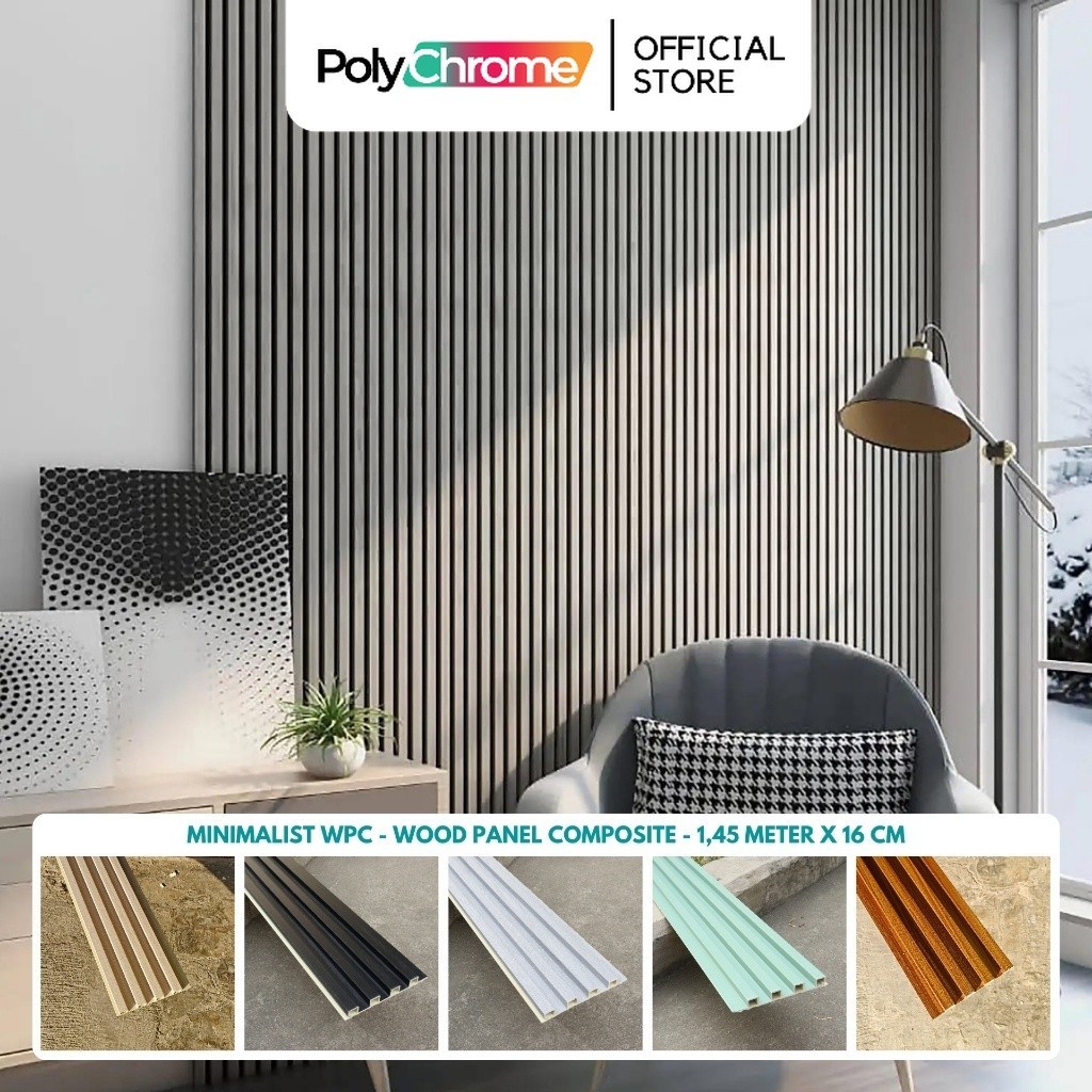 Jual [24 Motif] Wood Panel Composite WPC 1,45 meter Kayu Coklat Putih ...