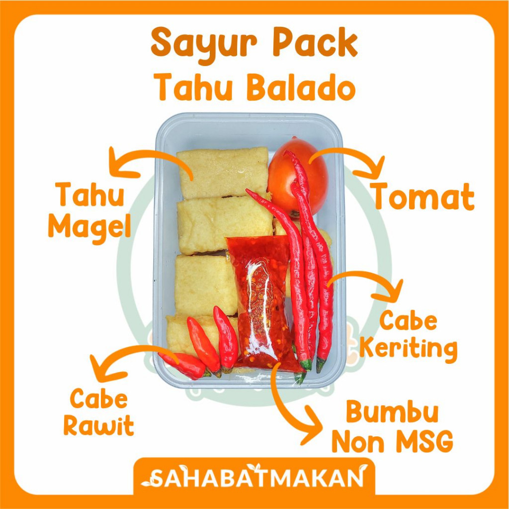 Jual Tahu Balado - Sayur Pack / Sayur Prep / Sayur Instant — Daily ...