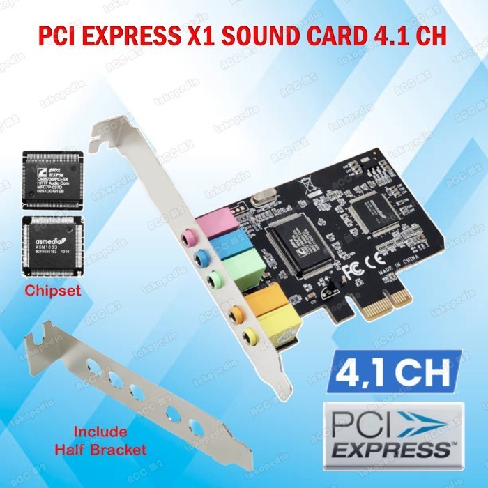 Jual PCIE X1 SOUND CARD 4.1 CH CMI 8738 SOUND CARD PC PCI-E EXPRESS ...