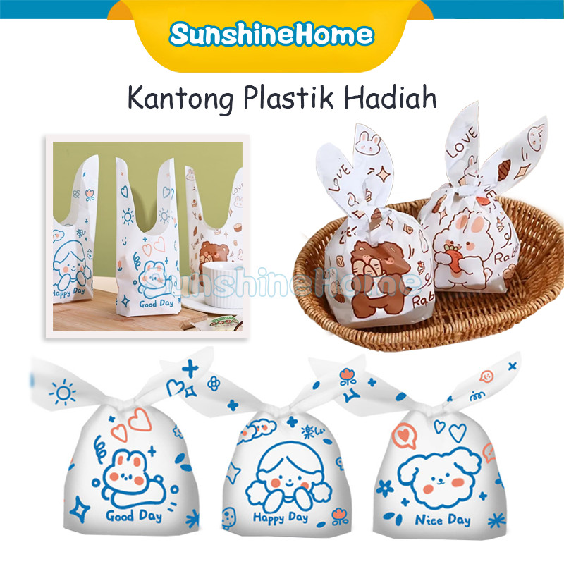 Jual 50PCS Plastik Kuping Kelinci Souvenir Hadiah Snack Kue Permen ...