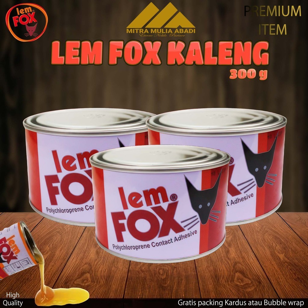 Jual Lem Fox Kaleng Serbaguna 300g / Lem Fox Kuning Cepat Kering 300g ...