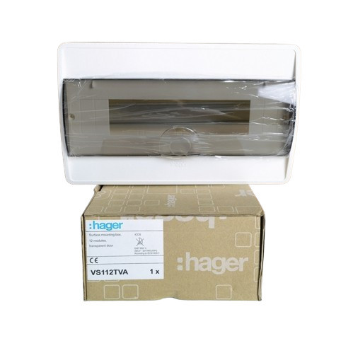 Jual HAGER Box MCB Model OB Icos (Pintu Transparan) 12 Modul 1 Row ...