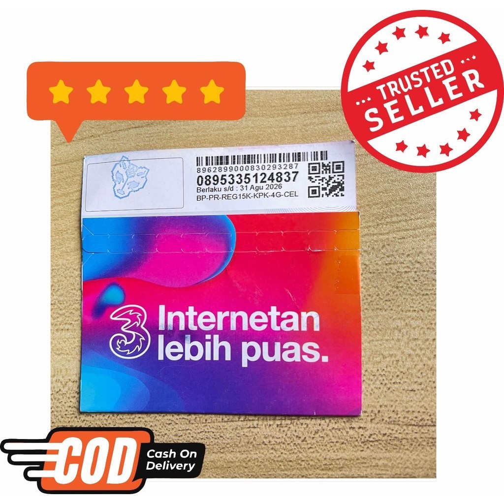 Jual KARTU PERDANA THREE TRI 3 0K | Shopee Indonesia