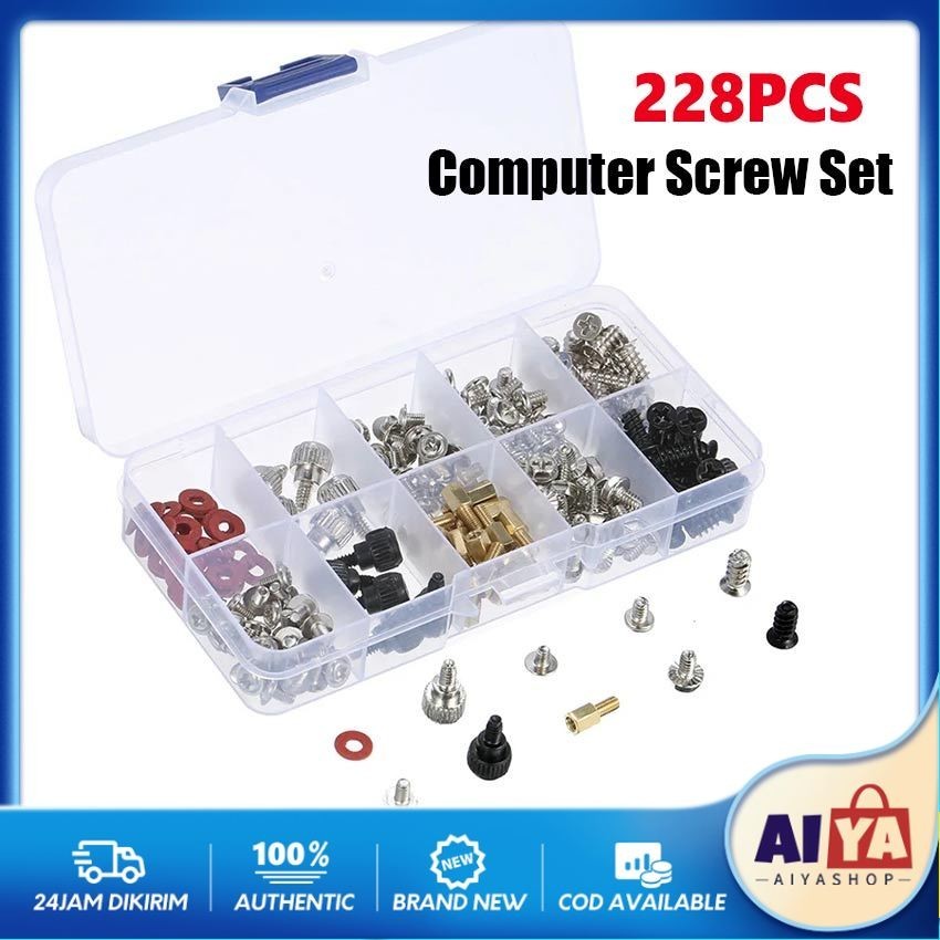 Jual 228Pcs Paket Hemat Baut Komputer Mur Pc Set Baut Casing Pc ...