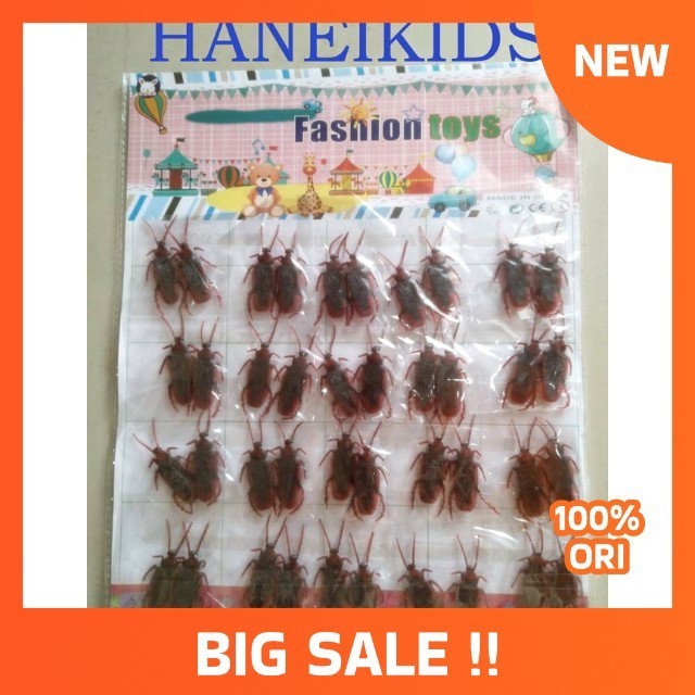 Jual Mainan Kecoa Prank Mirip Asli Bahan Karet 1 Pack 40Bh | Shopee ...