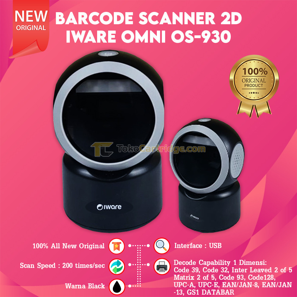 Jual SCANNER BARCODE QR CODE( 2D + 1D ) OMNI IWARE OS 930 GARANSI 1 ...