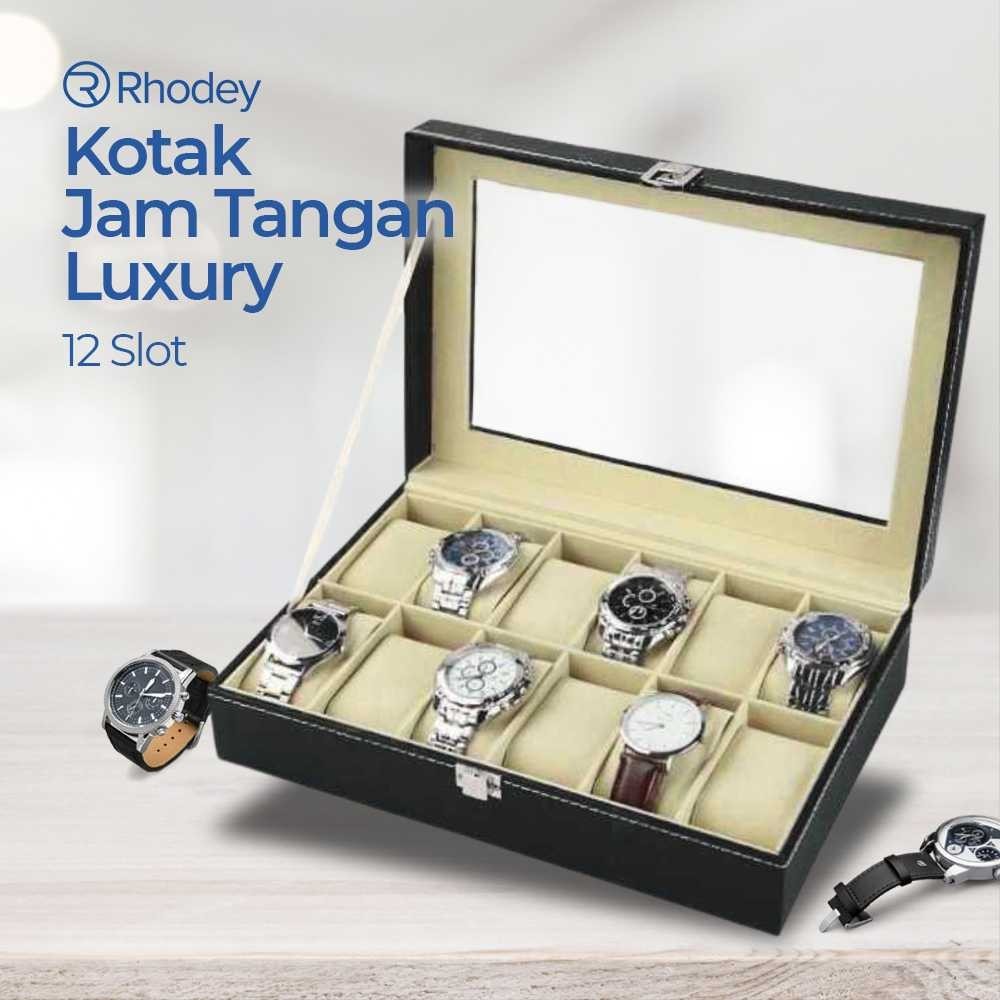 Jual Box Kotak Cover Jam Tangan 12 Slot Penyimpanan Jam Tangan ...
