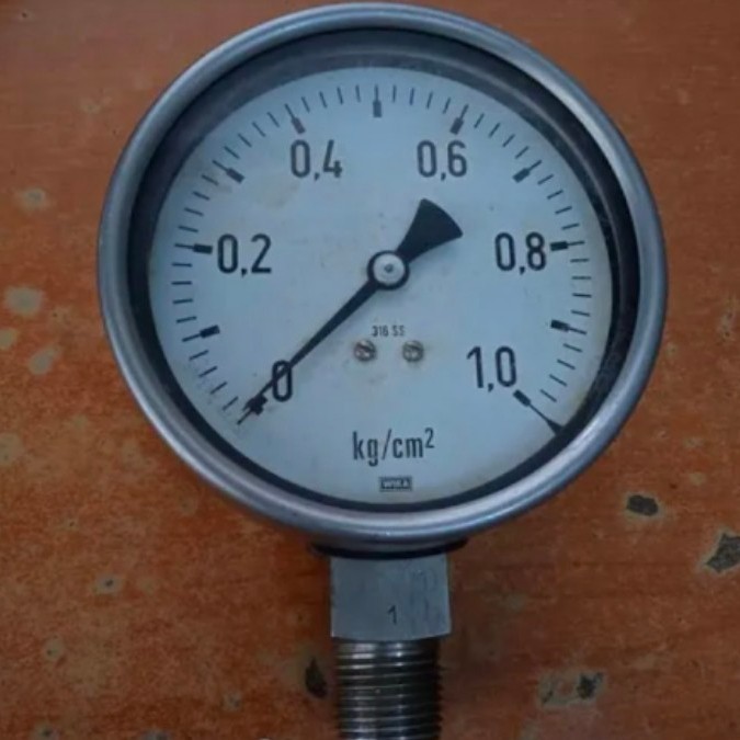 Jual WIKA Pressure D 4" 0-1 kg/cm2, drat 1/2" NPT Full SS Racket (Bottom) | Shopee Indonesia